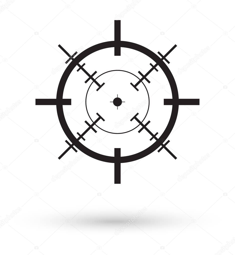 Black crosshair icon vector ⬇ Vector Image by © siiixth | Vector Stock ...