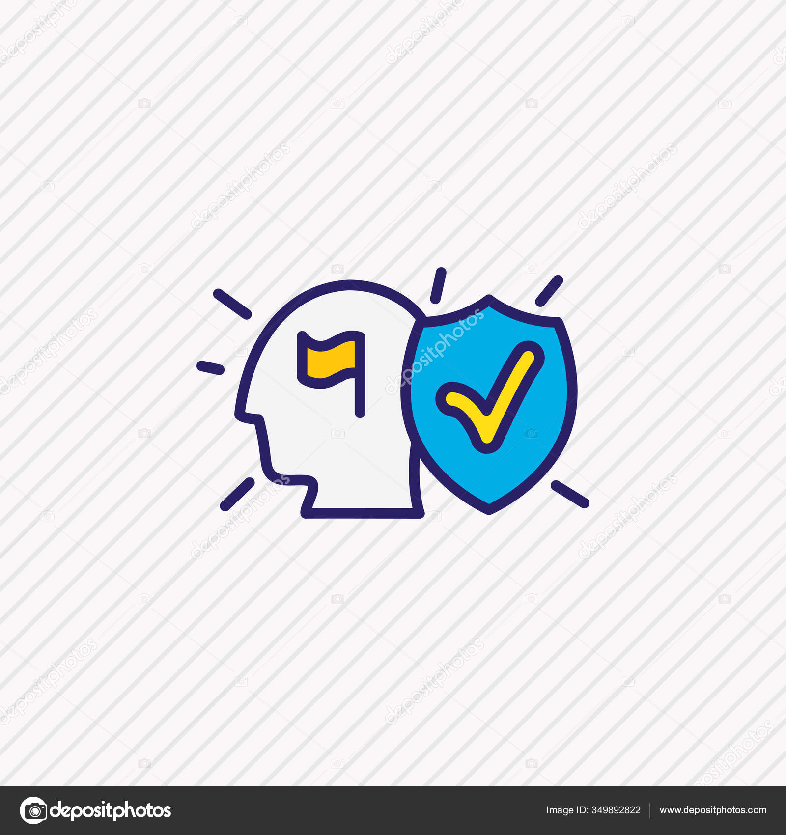Vector illustration of commitment icon colored line. Beautiful emoticon ...