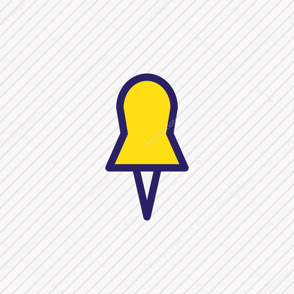 Ilustraci n vectorial de la l nea de color icono pulsador. Hermoso elemento de oficina tambi n ...