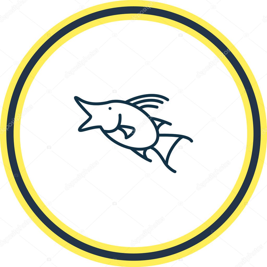 ilustraci n de la l nea de iconos de pez cerdo. Hermoso elemento animales tambi n se puede ...