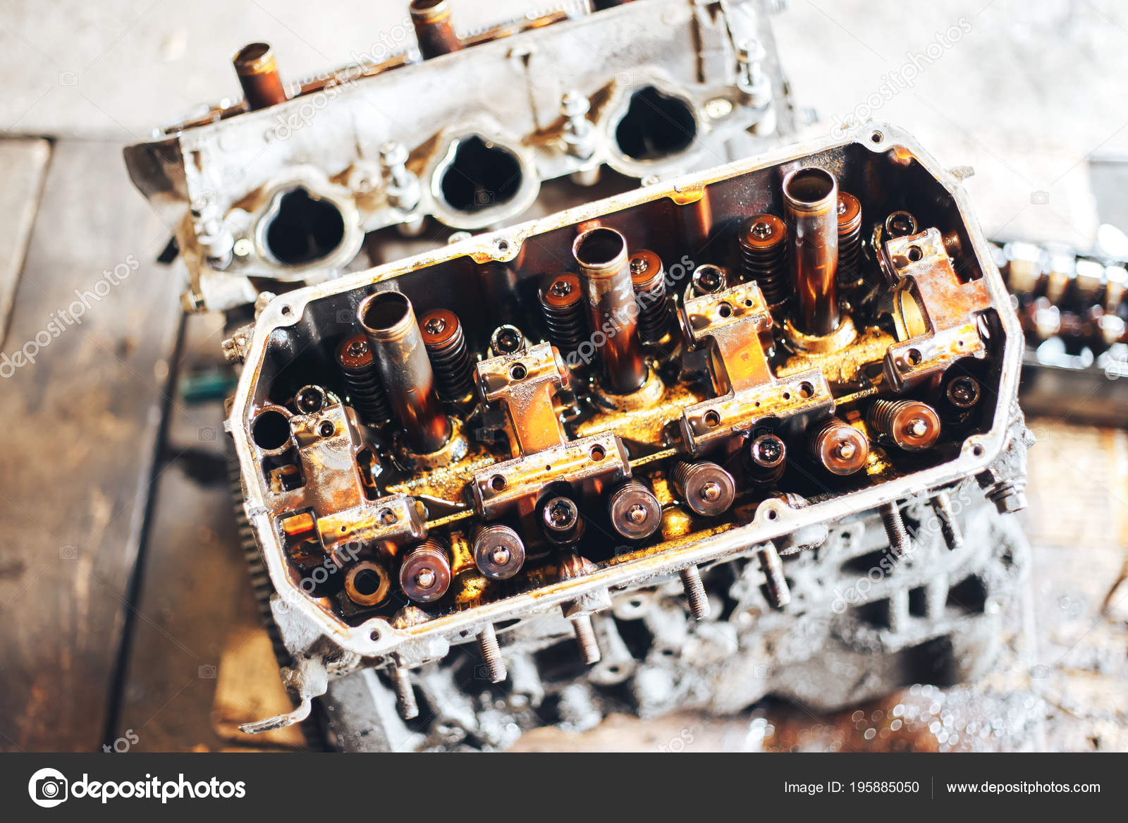 Colorful Car Engine Part Standing Garage — Stock Photo © nesteaav ...