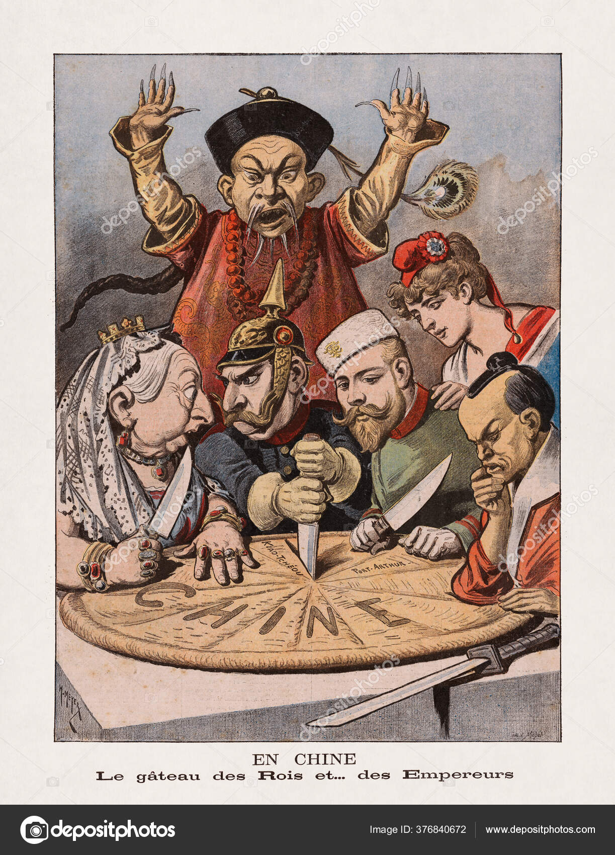 Old Illustration Colonisation China Meyer Engraved Phg Michel Published ...