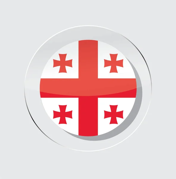 el icono del círculo de la bandera del país georgia consiste en colores ...