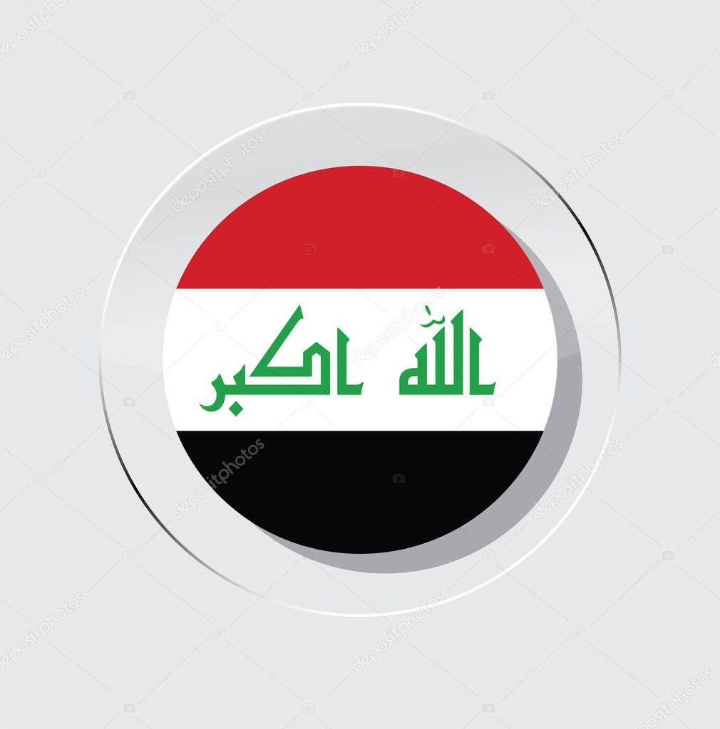 iraq país bandera círculo icono con un fondo blanco 2022