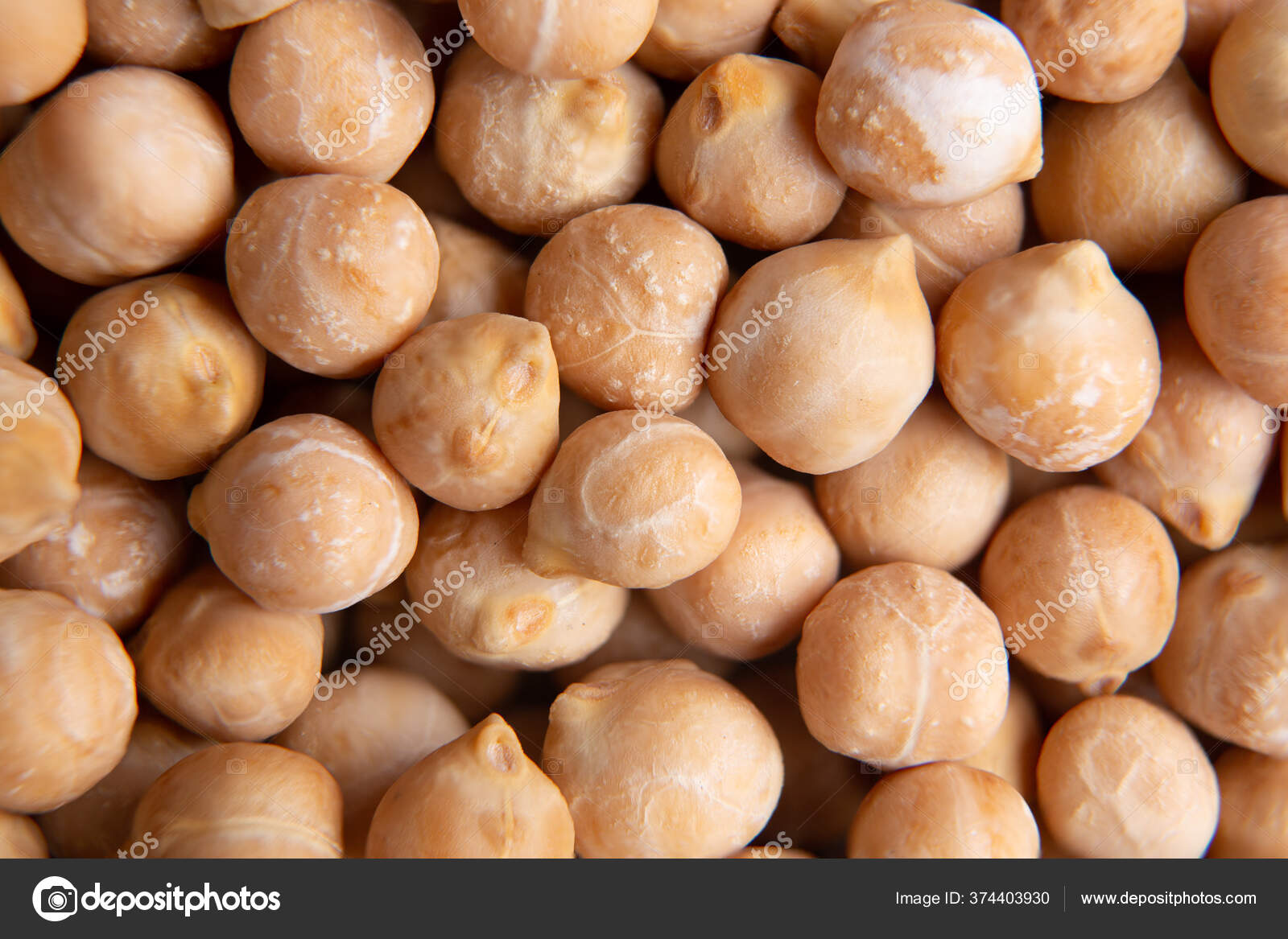 Bunch Chick Peas Seen Macro Top View — Stock Photo © S.Rojo #374403930