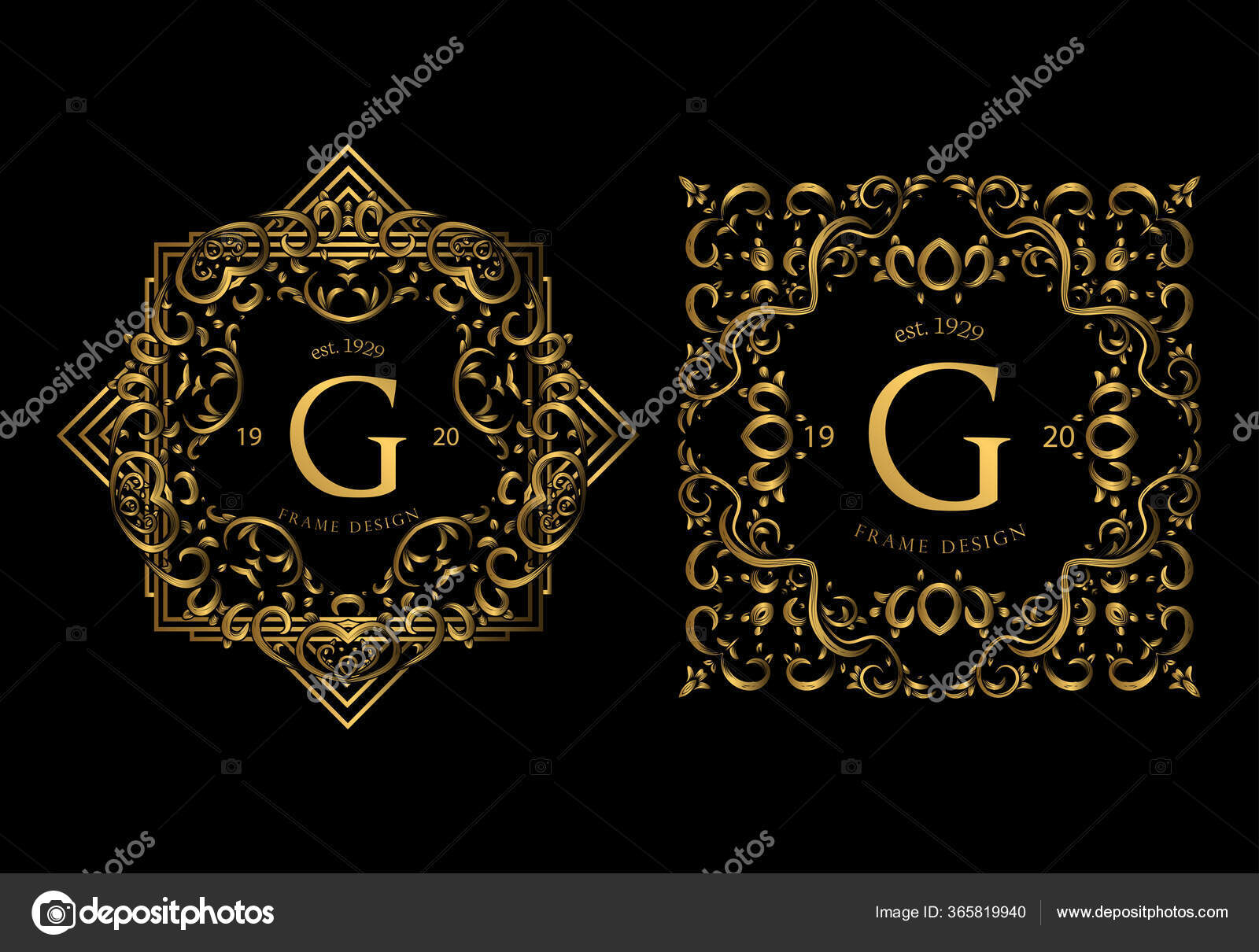 Fondo Lujo Con Color Oro Plantillas Con Adorno Elementos Diseño Vector ...