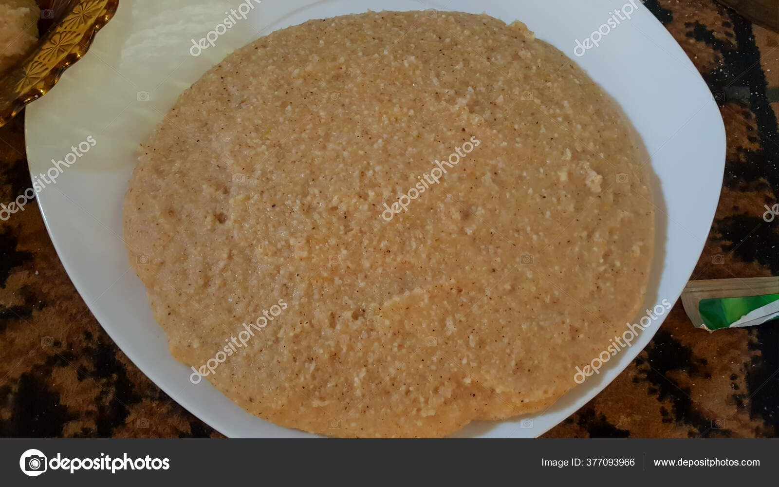 Slap Pap Melon Sorghum Botswana's Staple Food — Stock Photo ...