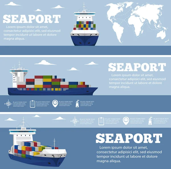 1,153 Unloading of a ship Vector Images | Depositphotos