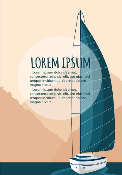 Yacht club flyer design with sail boat Stock Vector Image by ©DimaOris ...