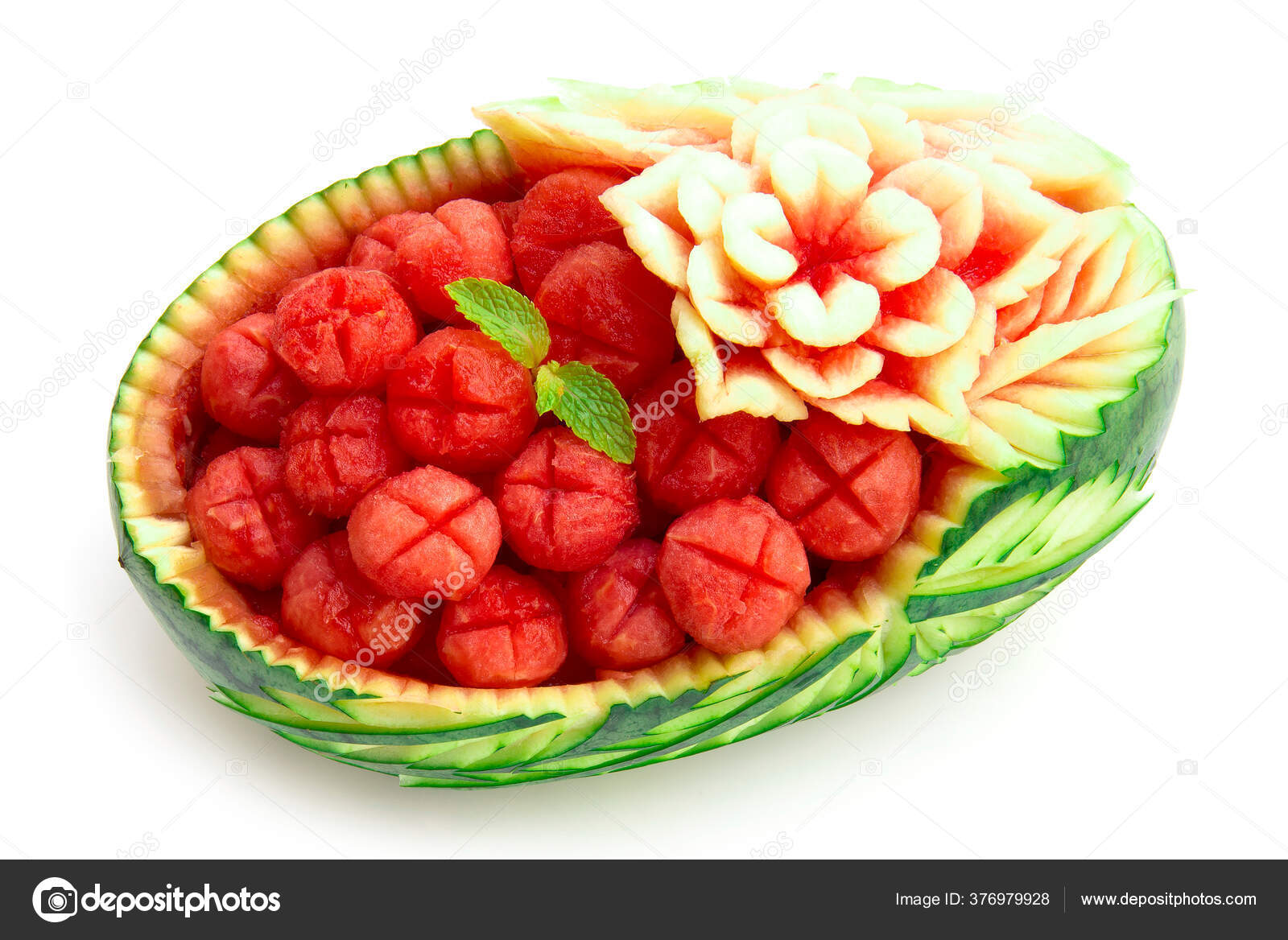 Watermelon Flower Carving