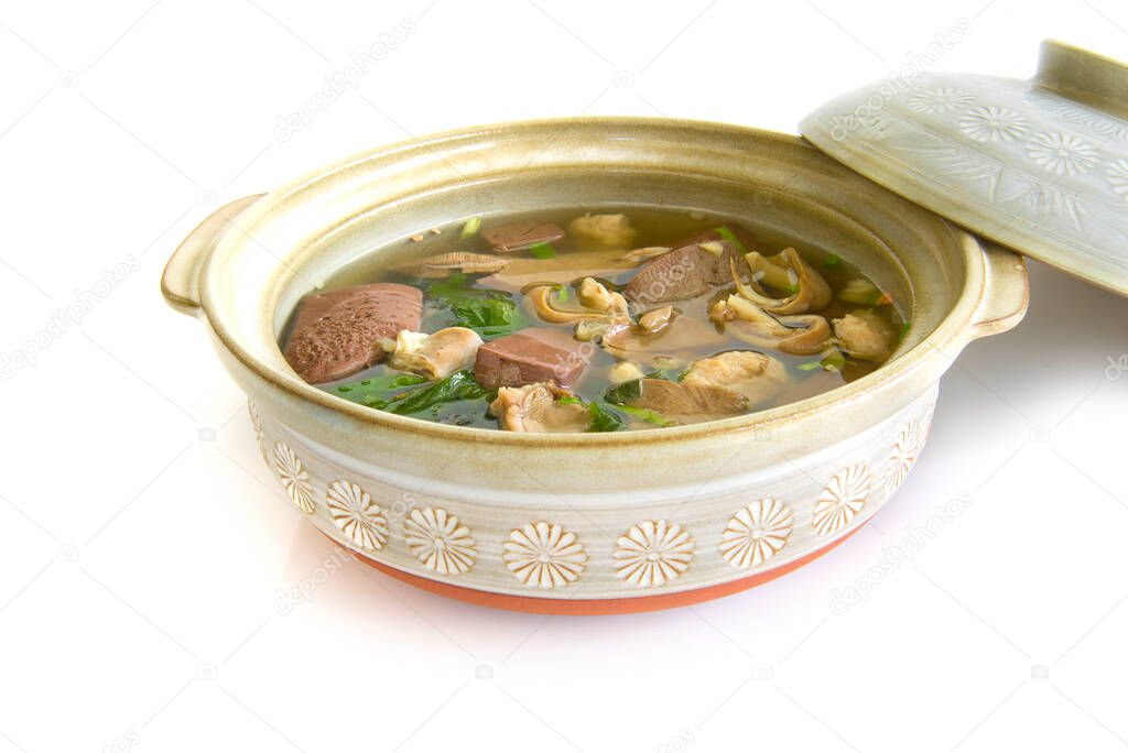 sopa de cuajada de sangre de cerdo (Tom Lued Moo) jalea de sangre ... sopa de cuajada de sangre de cerdo (Tom Lued Moo) jalea de sangre ...