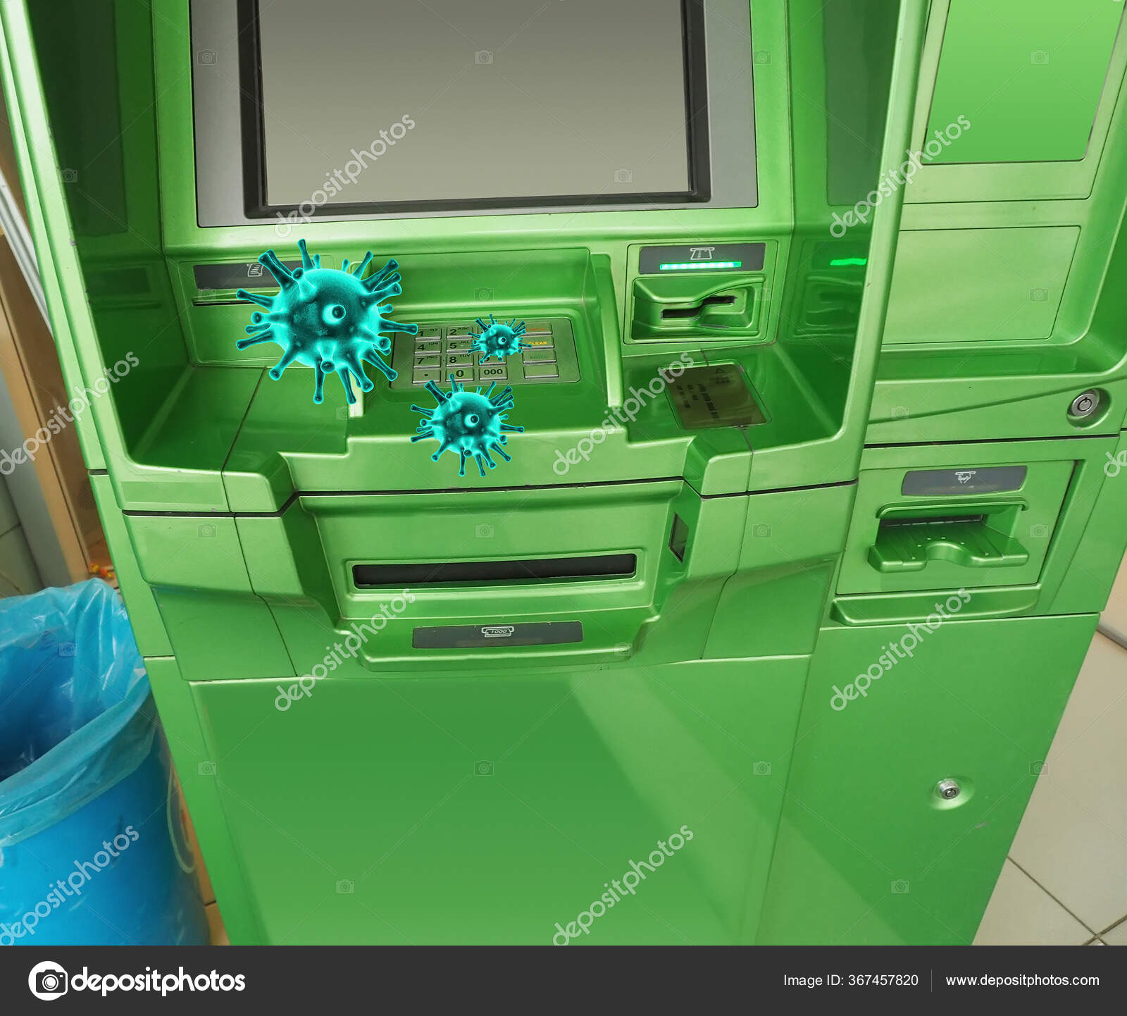 Atm Source Infection Bacteria Viruses Illustration — Stock Photo ...