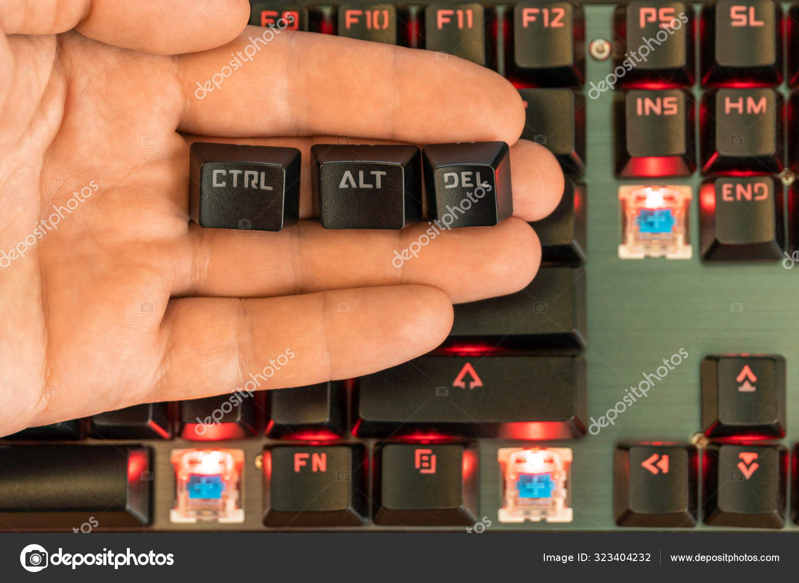 Broken buttons control alt delete — Stock Photo © GrashAlex #323404232