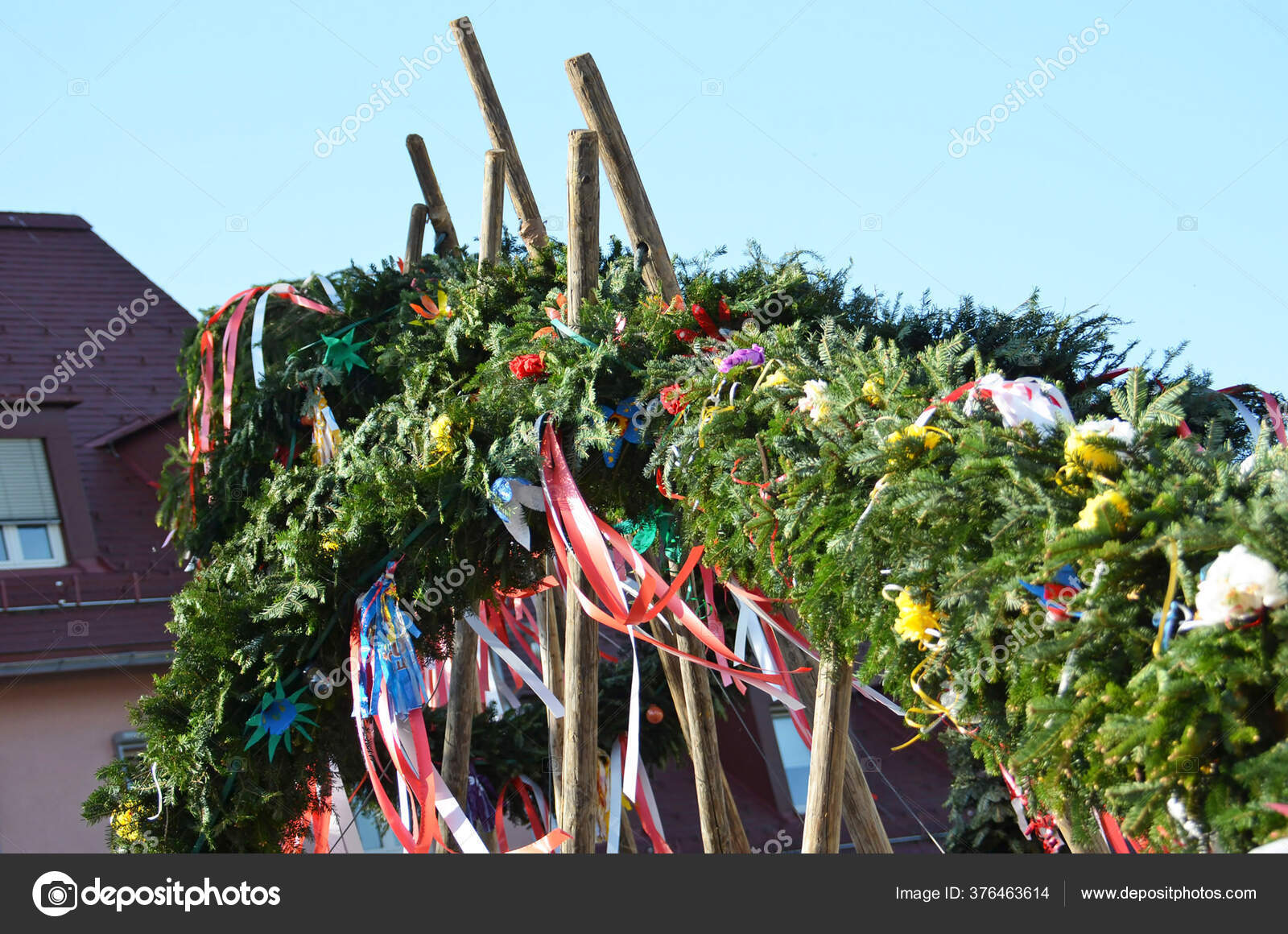 Maypole Installation Lenzing Voecklabruck District Upper Austria ...