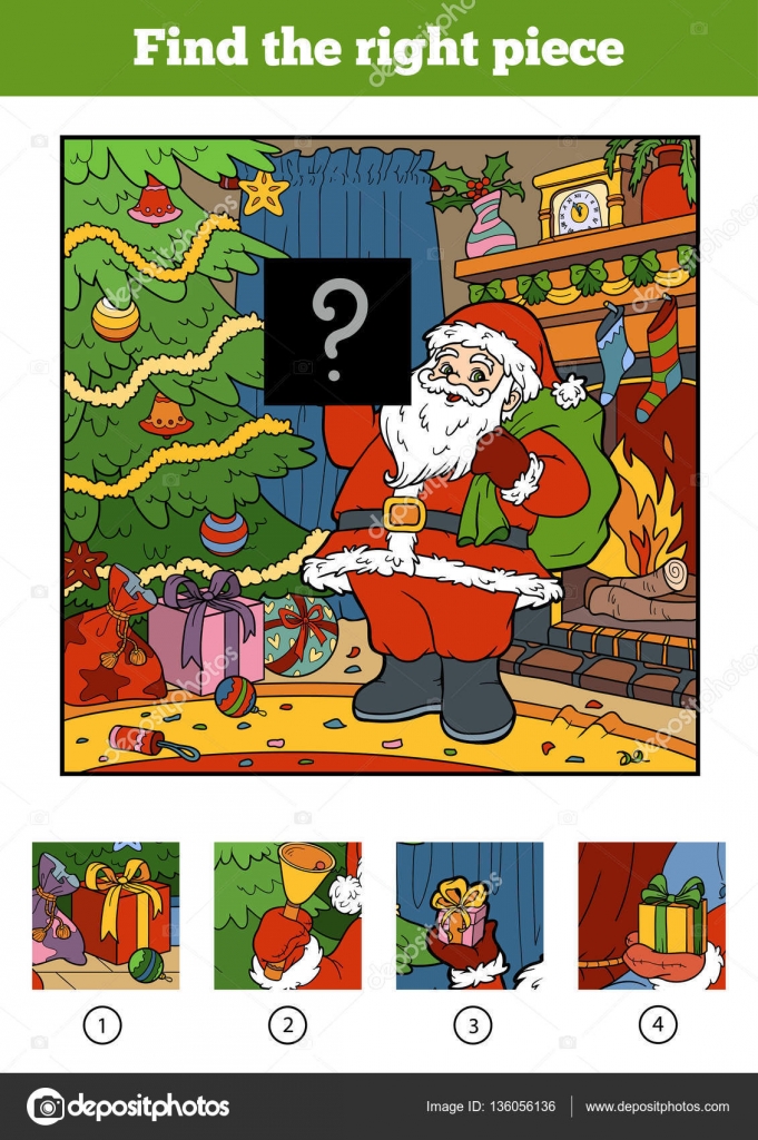 Find the right piece, game for children. Santa Claus Stock Illustration ...