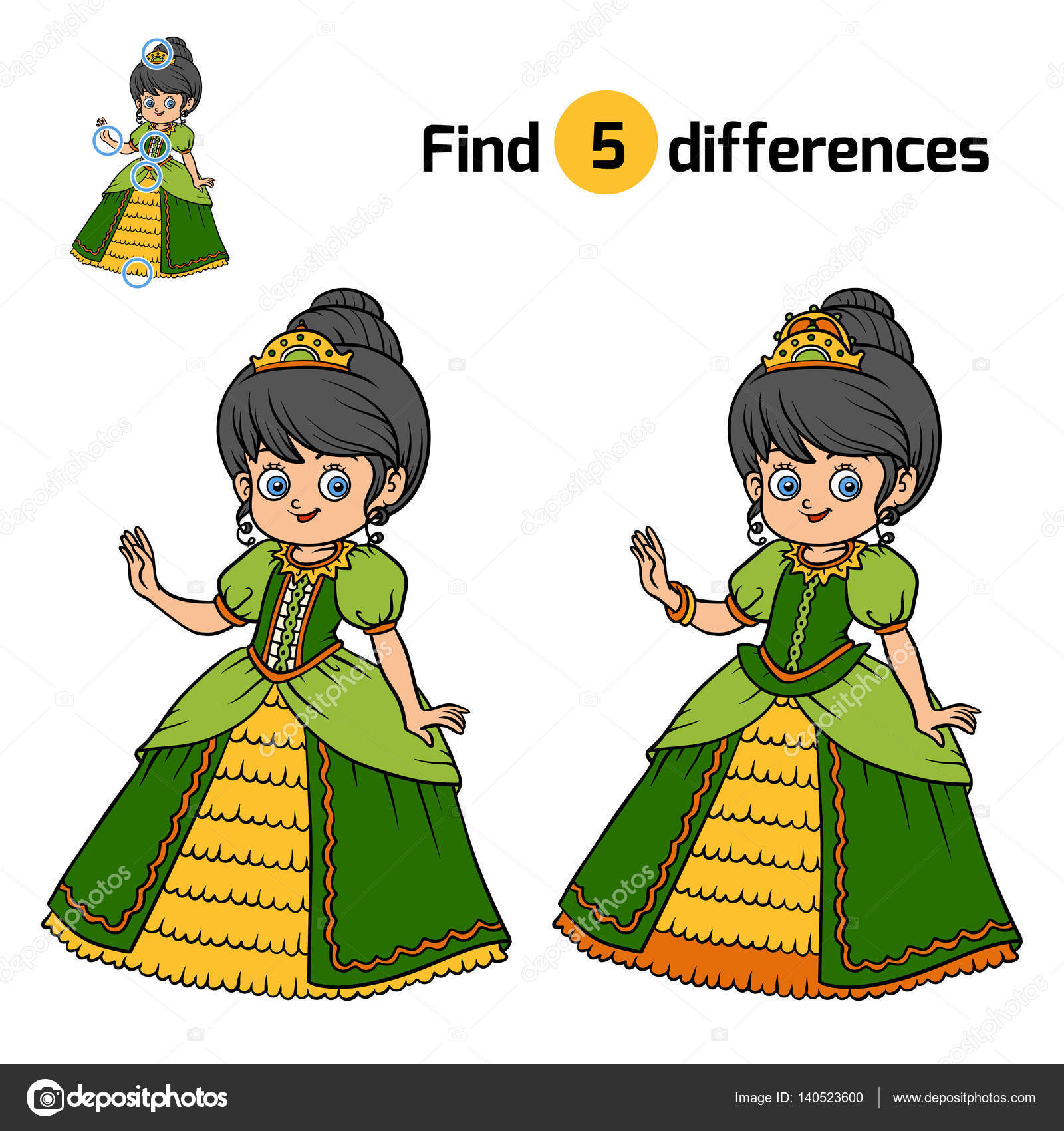 Find differences for children, Princess Stock Vector by ©ksenya_savva ...
