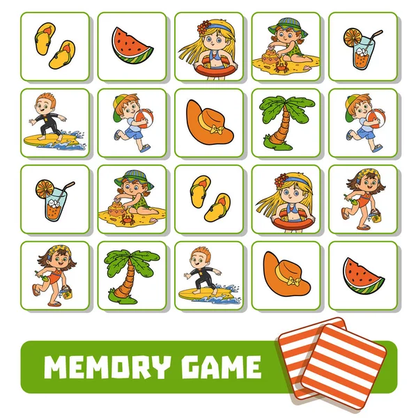 Juego de memoria para niños, tarjetas con animales de granja Vector de ...