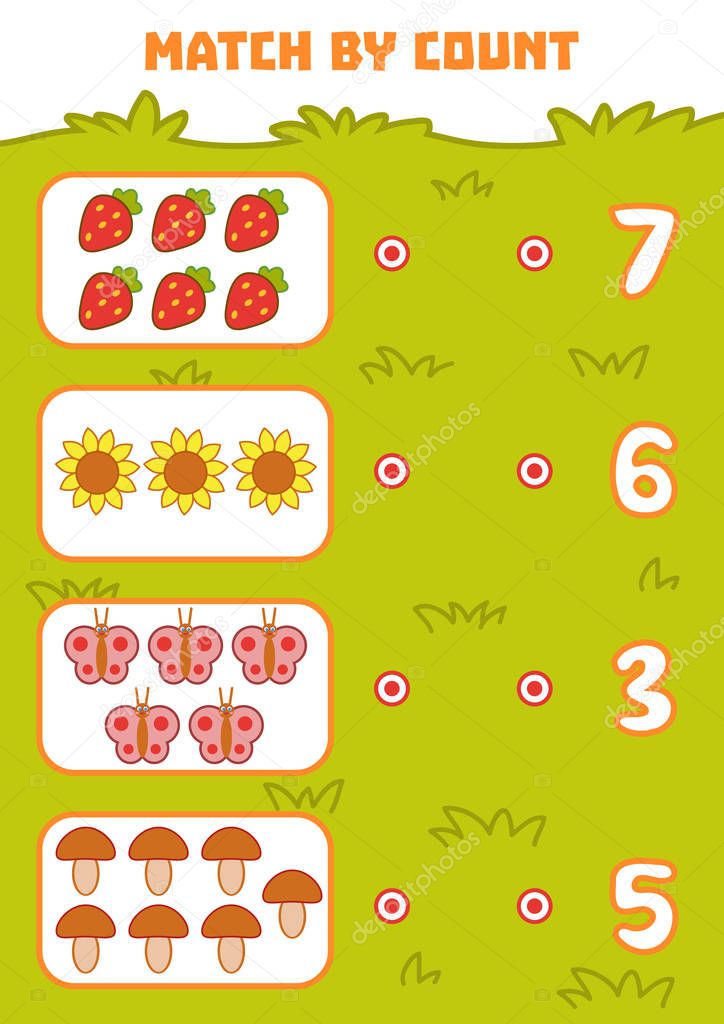 Cuenta Juego para Niños Preescolares. Contar objetos en la imagen y ...