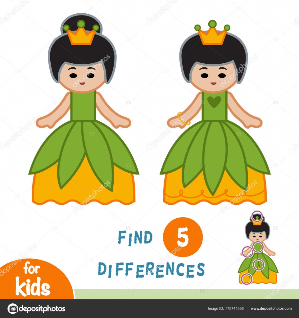 Find differences, education game, Princess Stock Vector by ©ksenya ...