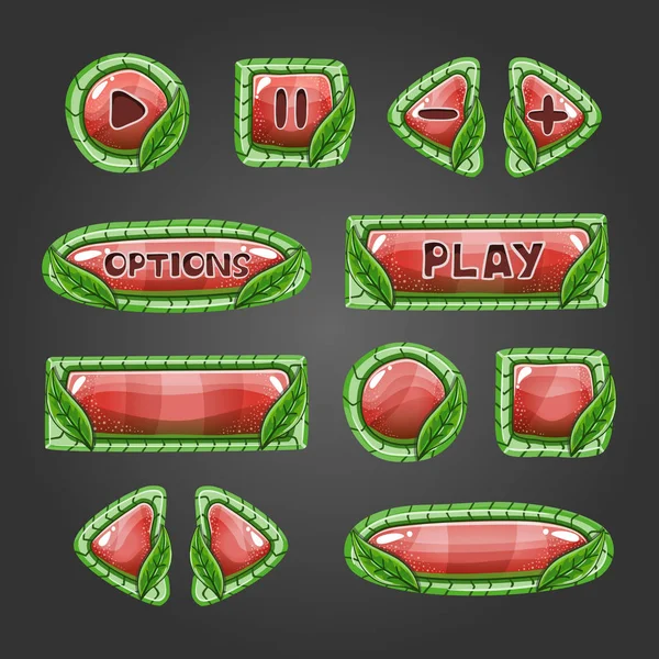 Cartoon red buttons — Stock Vector © lilu330 #80208812