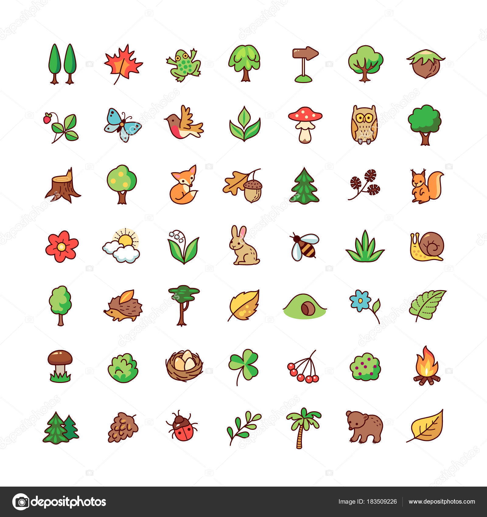 Jungle Plants Cartoon