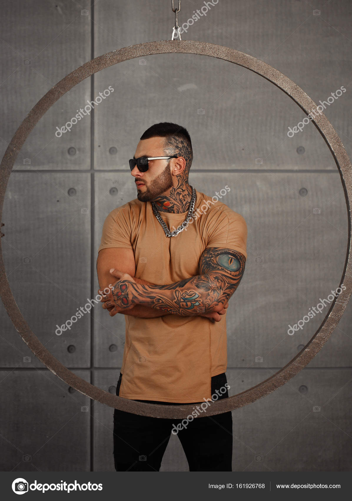 Sexy closeup portrait of Elegant handsome male model with fashion ...