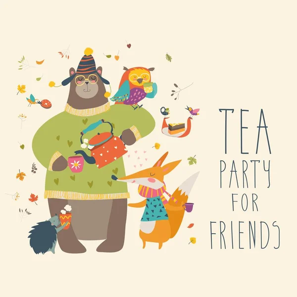 Tea party cartoon Vector Art Stock Images | Depositphotos