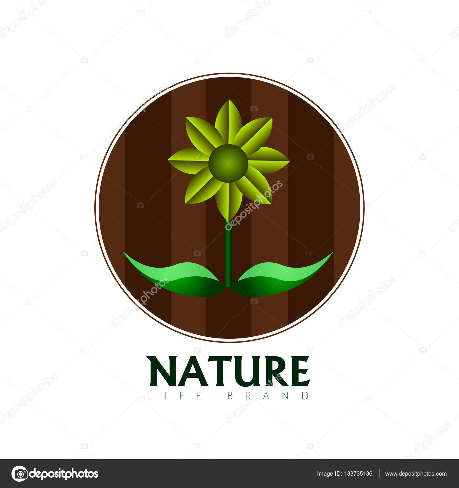 Isolated nature logo Stock Vector by ©LAUDiseno 133735136