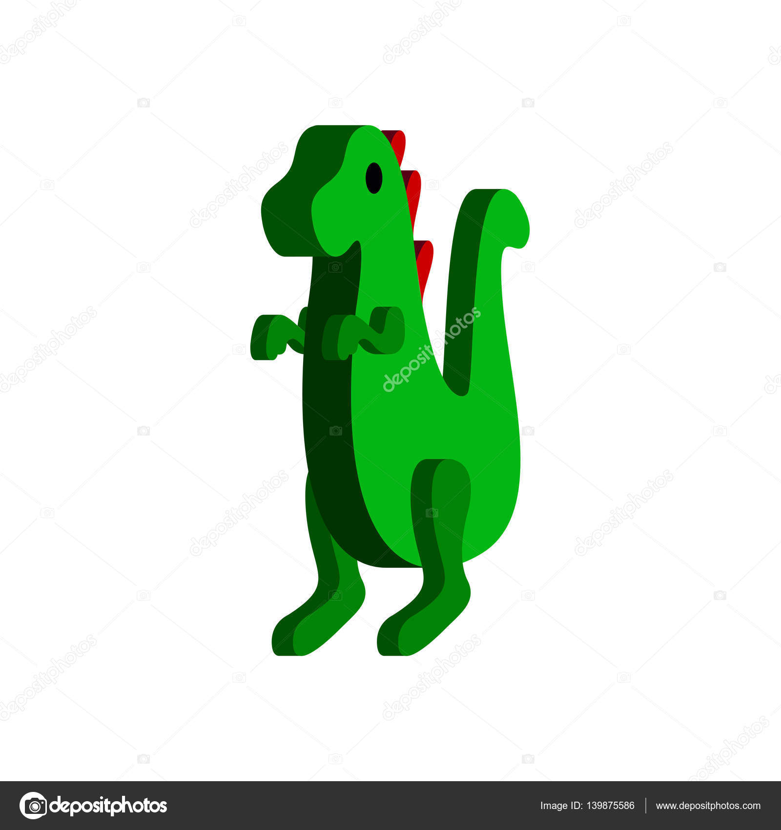 Isolated dinosaur toy Stock Vector Image by ©LAUDiseno #139875586