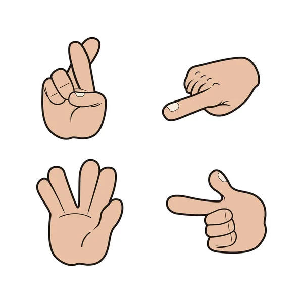 Gesturing hands. Hand with counting gestures, forefinger sign. Open arm ...