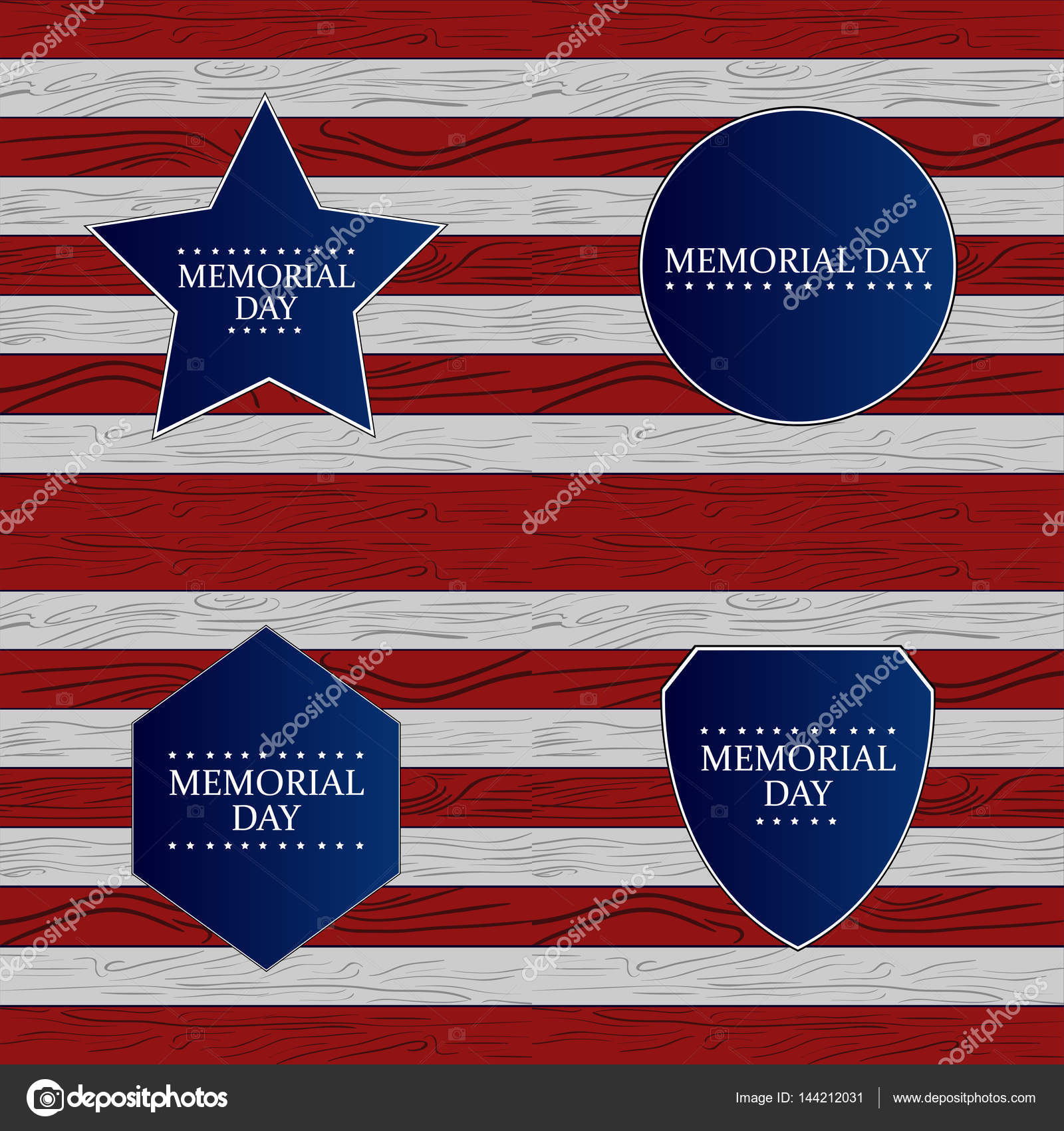 Memorial day illustration Stock Vector by ©LAUDiseno 144212031