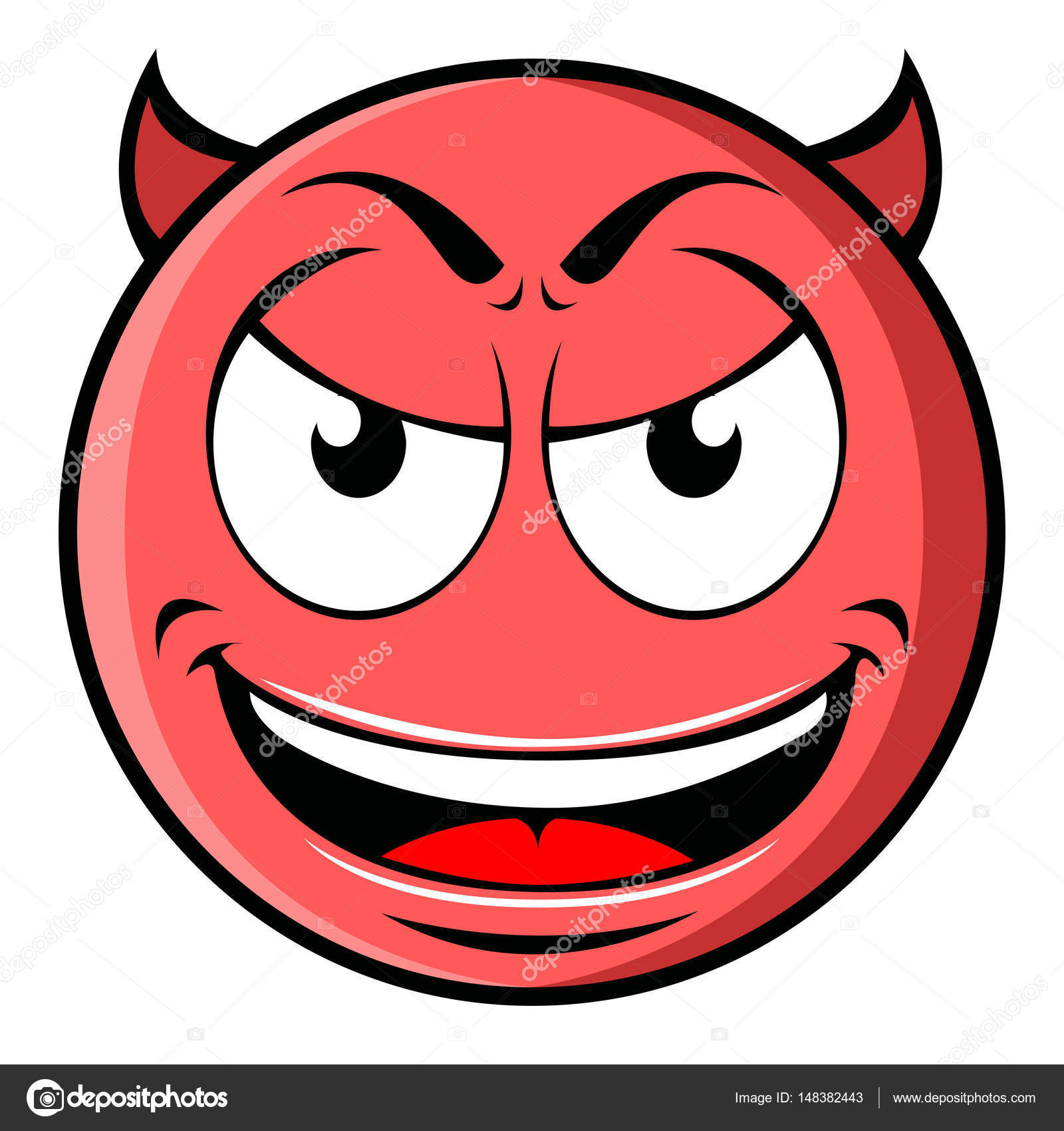 Isolated evil emote Stock Illustration by ©LAUDiseno #148382443