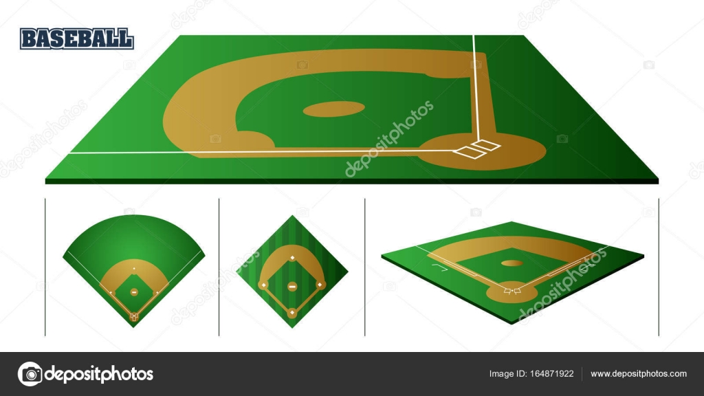 Isolated baseball field Stock Vector by ©LAUDiseno 164871922