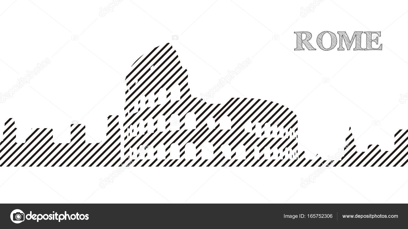 Skyline of Rome Stock Vector by ©LAUDiseno 165752306