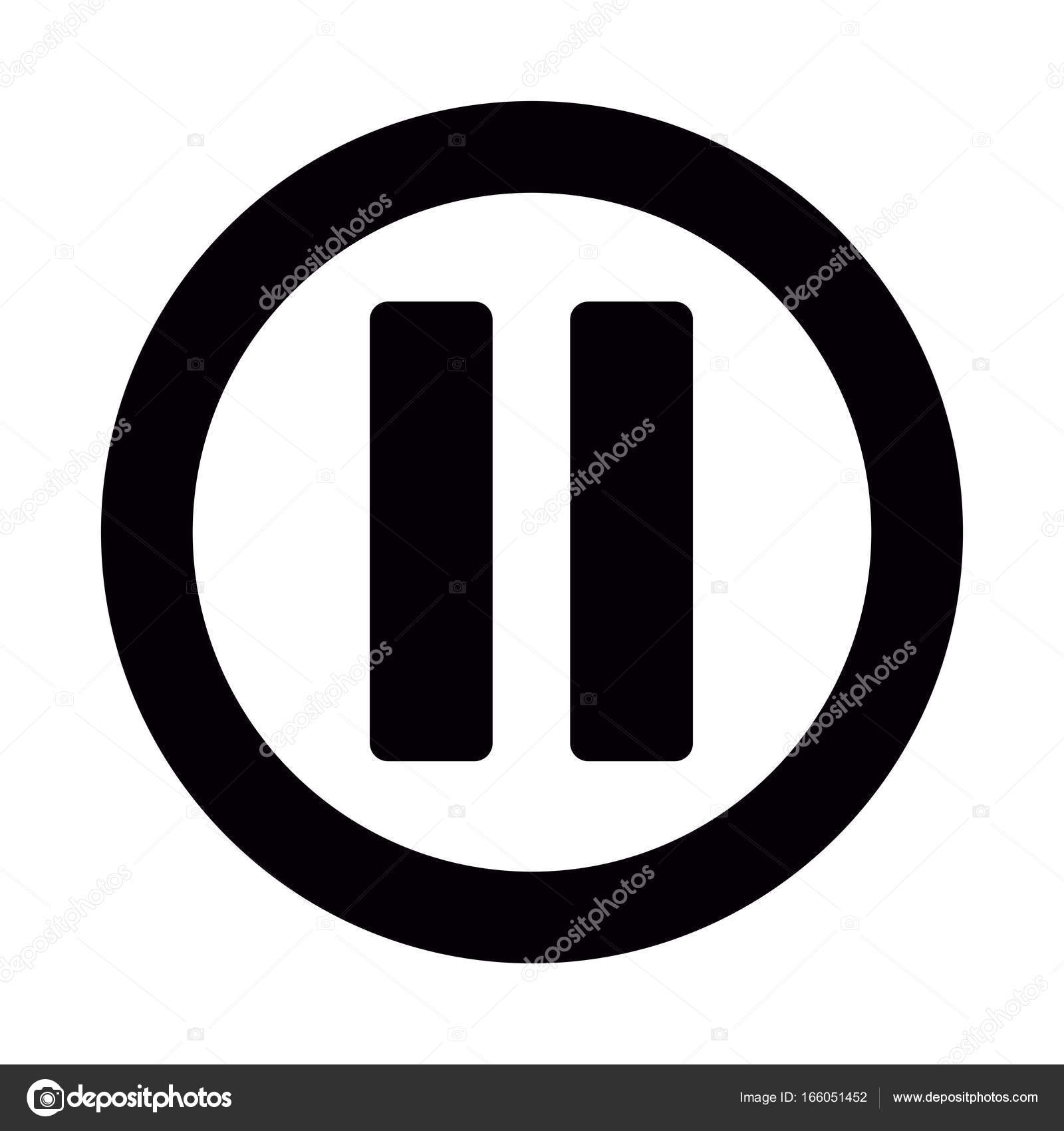 Isolated pause button Stock Vector by ©LAUDiseno 166051452