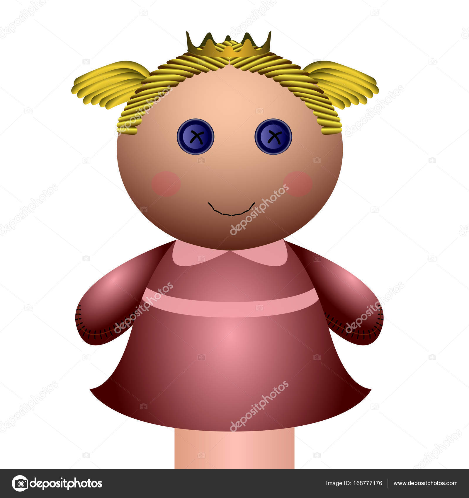 Isolated girl puppet Stock Illustration by ©LAUDiseno #168777176