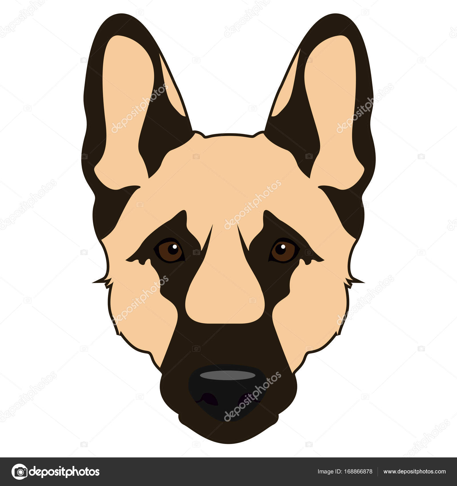 German Shepherd Face Drawing