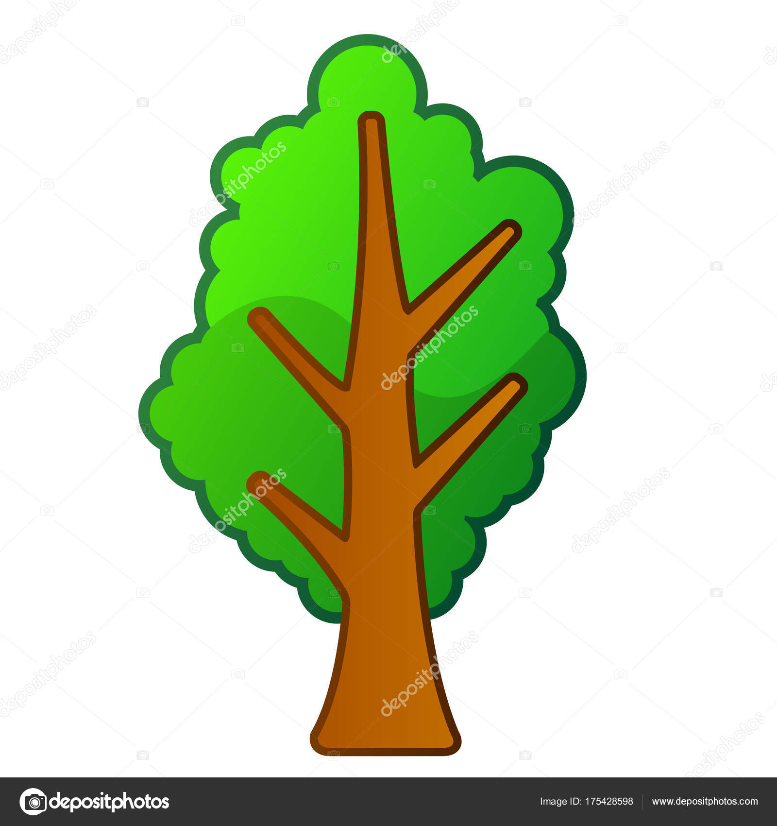 Isolated comic tree Stock Vector Image by ©LAUDiseno #175428598