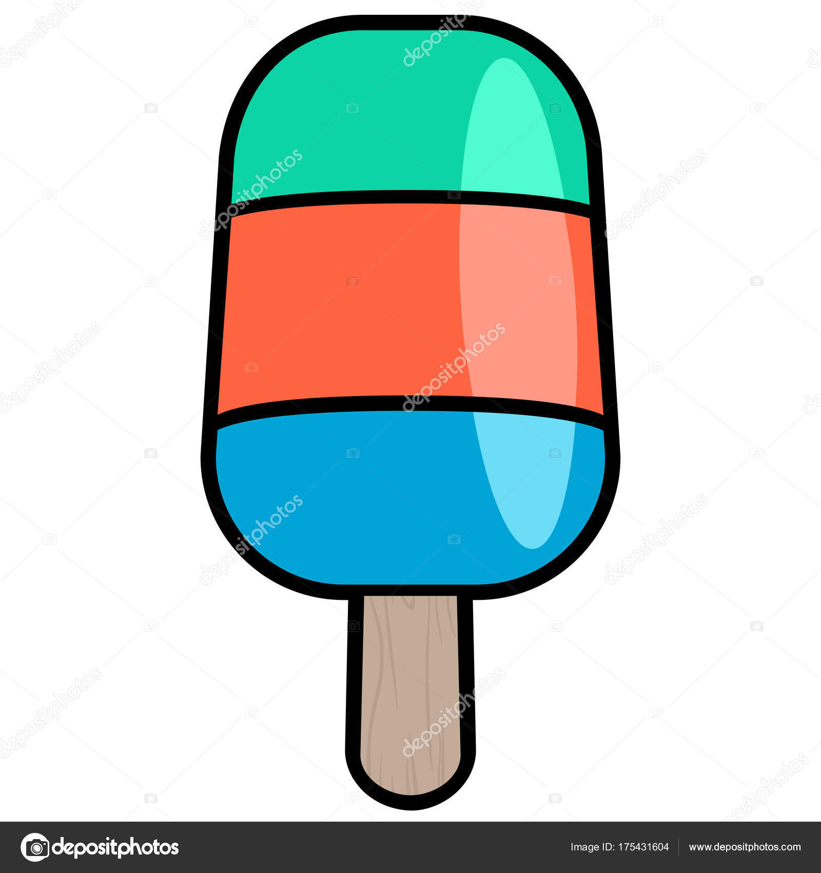 Isolated popsicle illustration Stock Vector by ©LAUDiseno 175431604