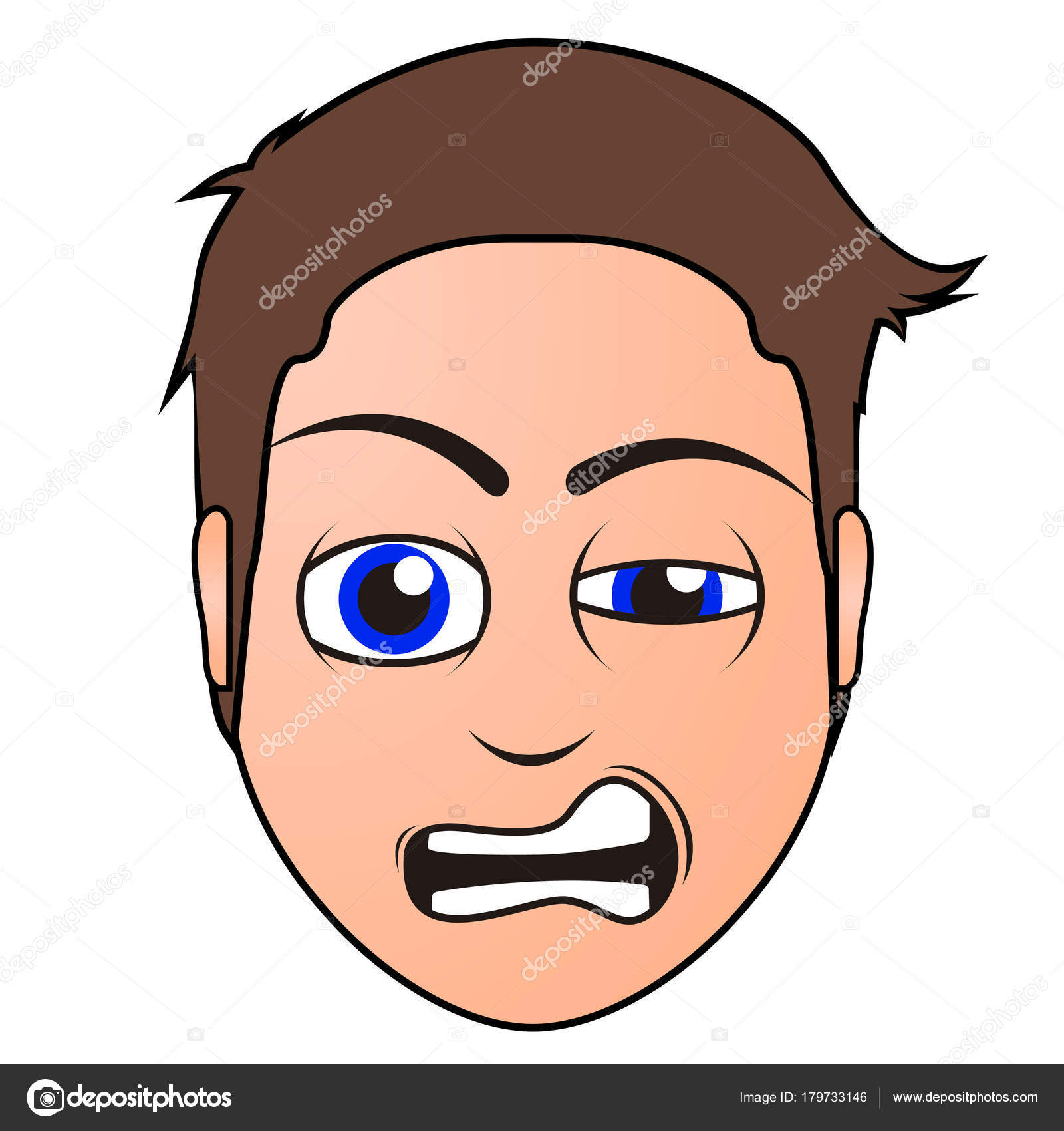 Angry man avatar Stock Vector Image by ©LAUDiseno #179733146