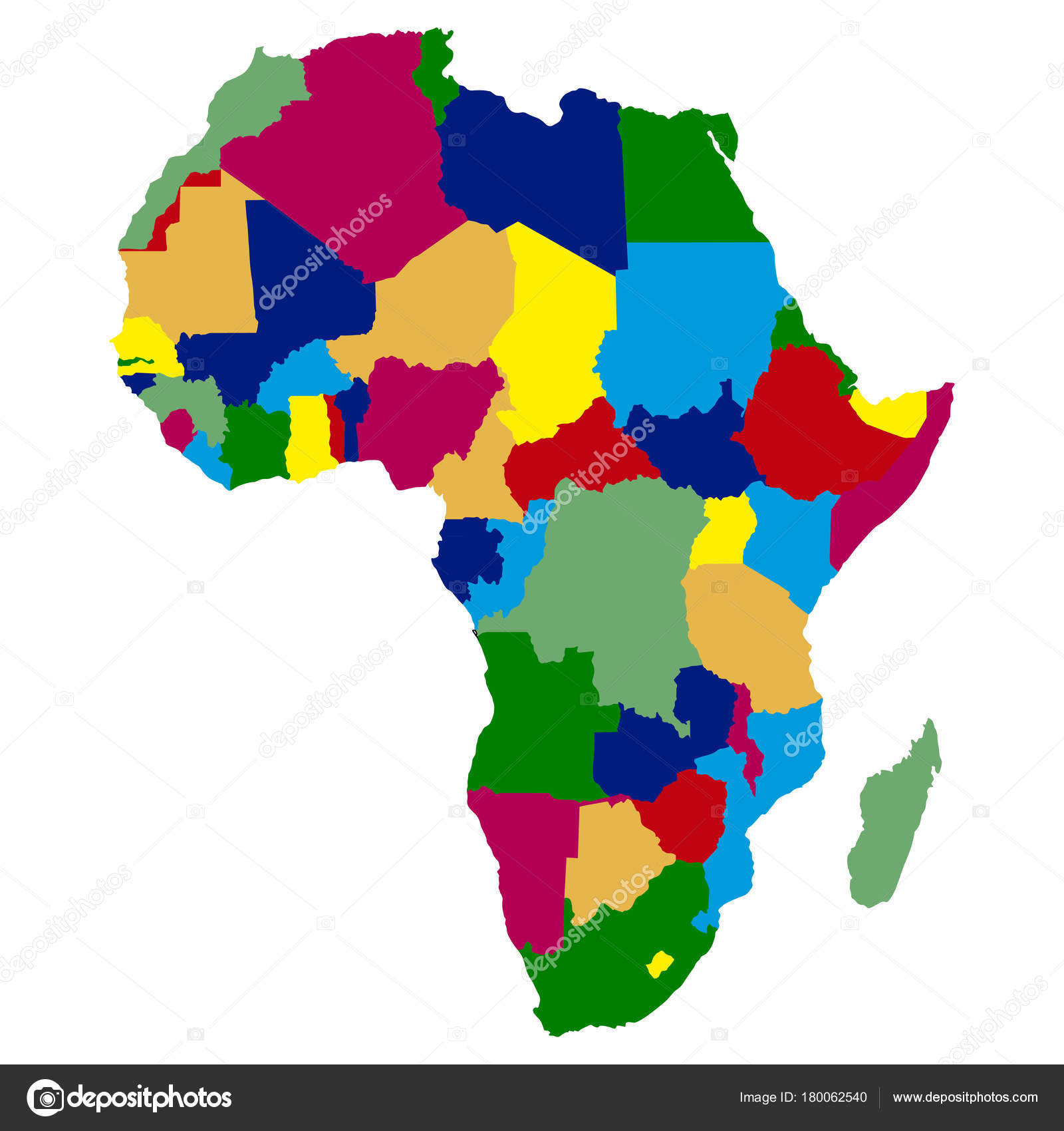 Mapa político de África Vector de stock por ©LAUDiseno 180062540