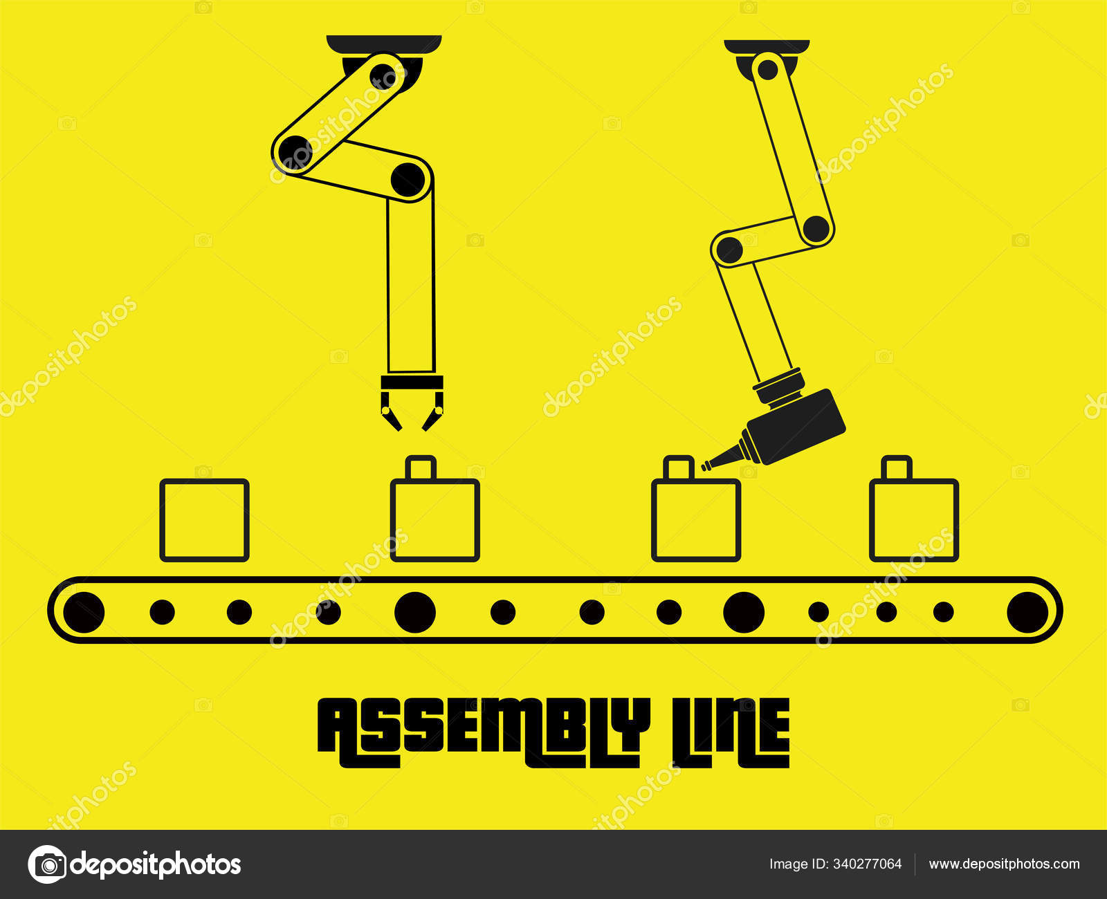 Assembly line poster Stock Vector by ©LAUDiseno 340277064