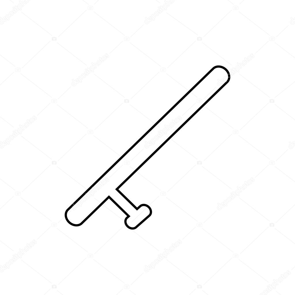 Baton outline icon. Linear vector illustration — Stock Vector © mike ... Baton outline icon. Linear vector illustration — Stock Vector © mike ...