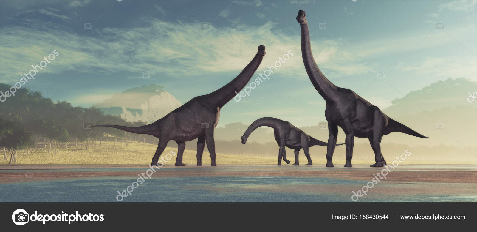 Family of dinosaurs — Stock Photo © orlaimagen #158430544