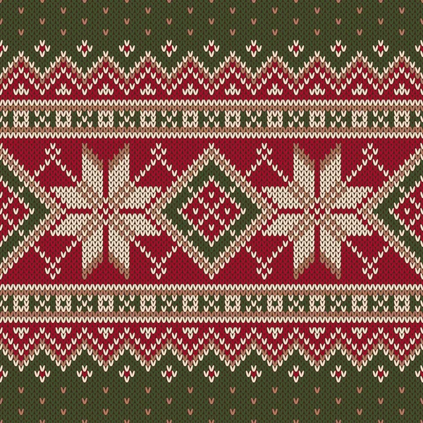 Christmas Sweater Design. Seamless Knitting Pattern. Winter Holiday ...