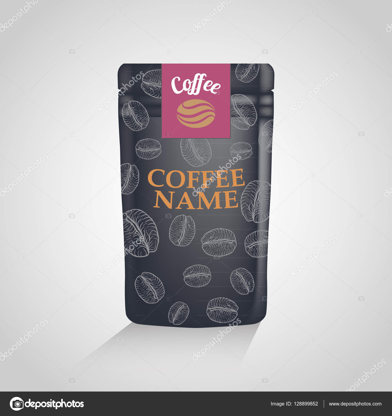 Coffee Bag Design Template