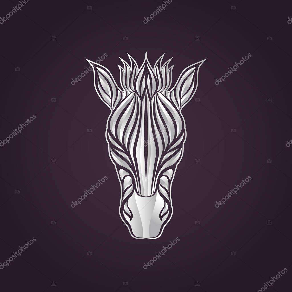 Ilustraciones del diseño del icono del logo de Zebra 2025