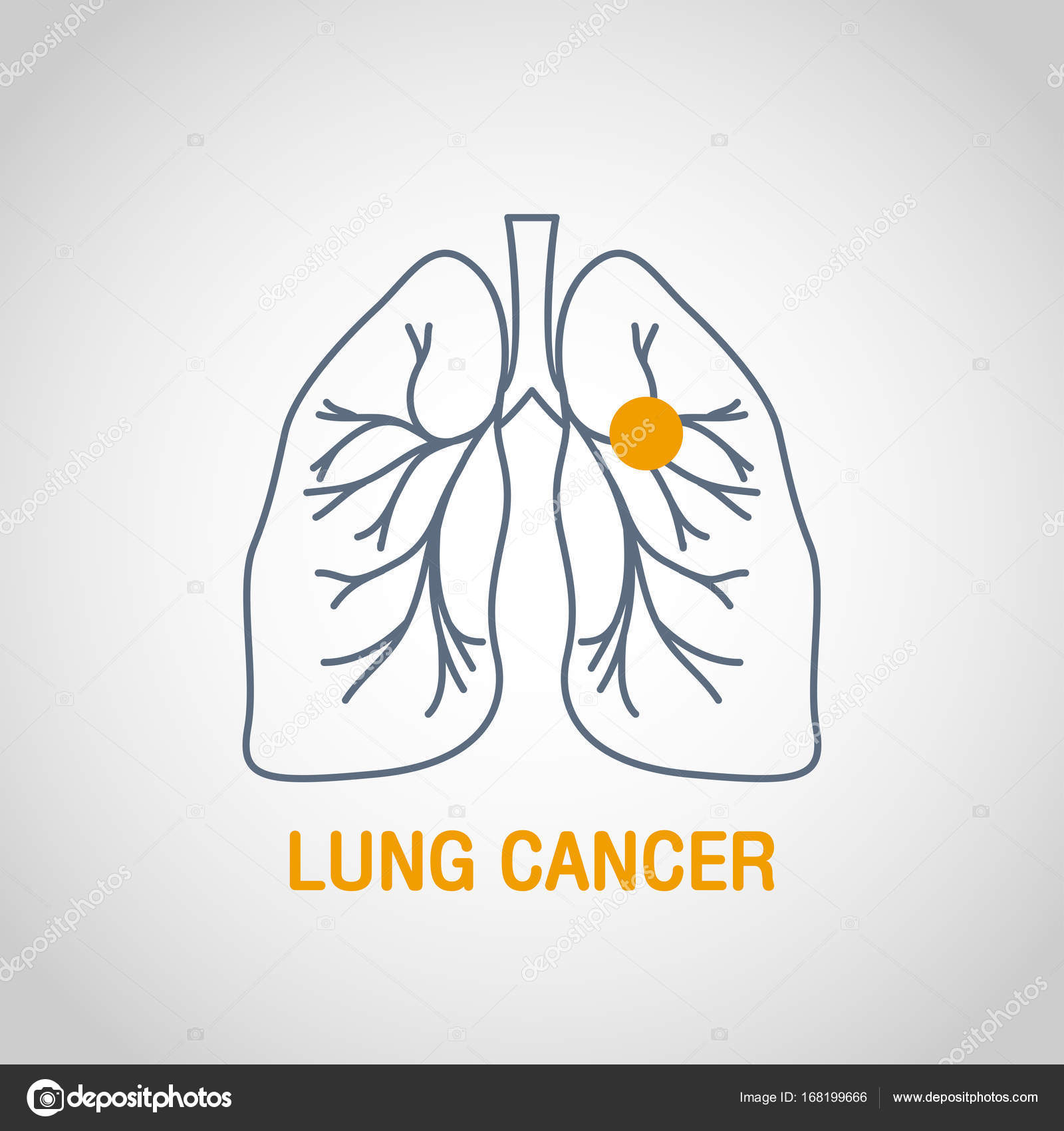 LUNG CANCER vector logo icon design Stock Vector by ©ilovecoffeedesign ...