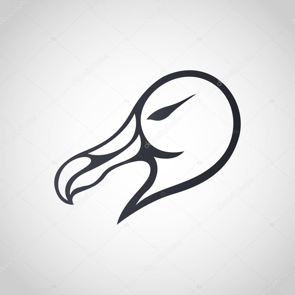 Diseño del icono del logotipo de albatros, ilustración vectorial Vector ...