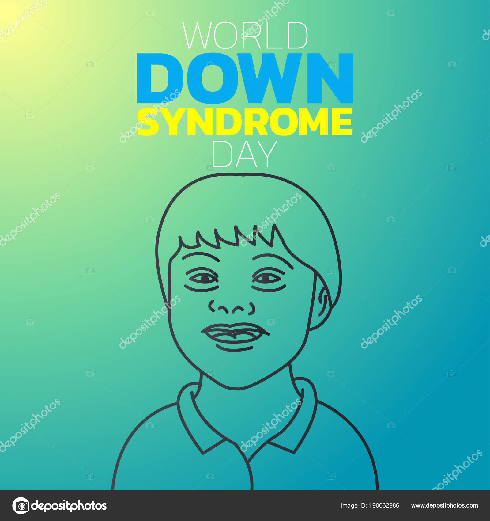 Día Mundial Del Síndrome De Down Logo Icono De Diseño Vector De